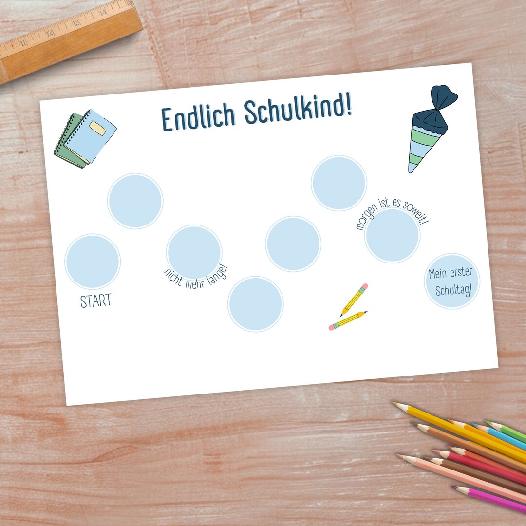 Countdown to School Enrollment Finally a Schoolchild One Week Until ...