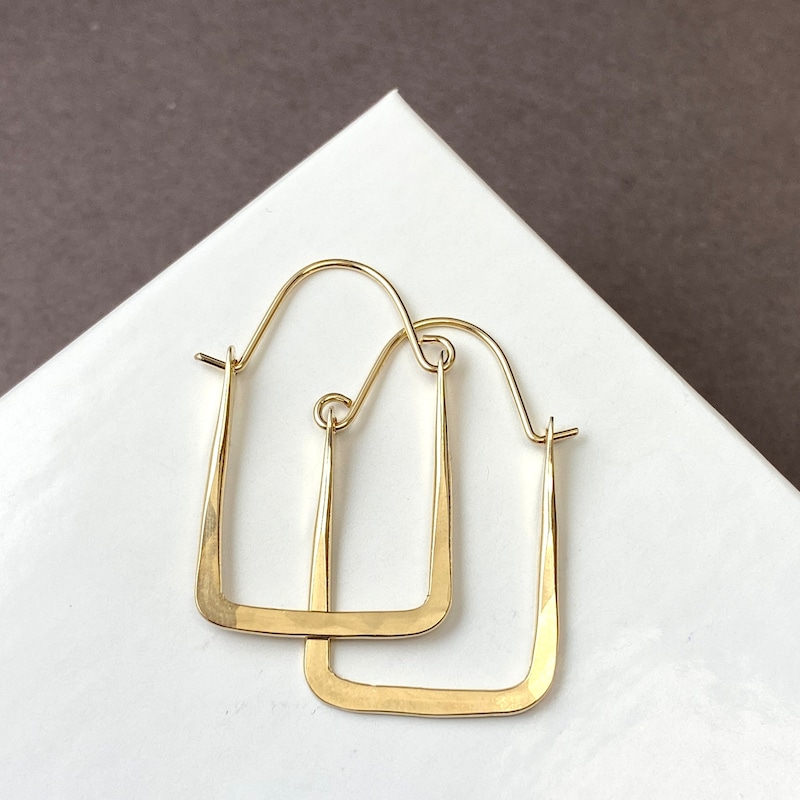 Rectangle Hoops - Etsy