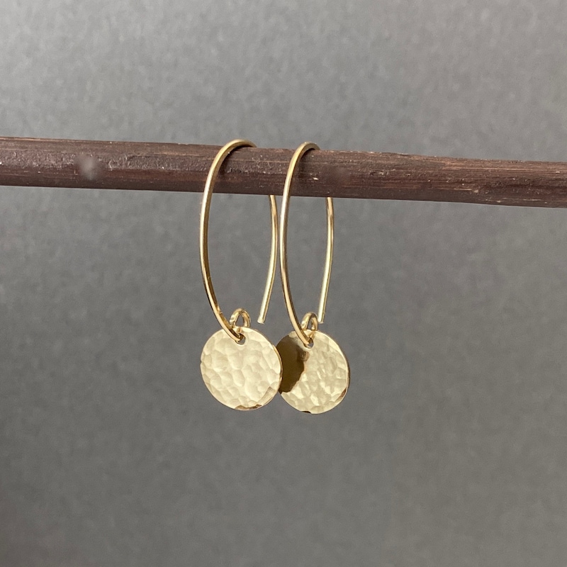 Small Gold Circle Earring - Etsy