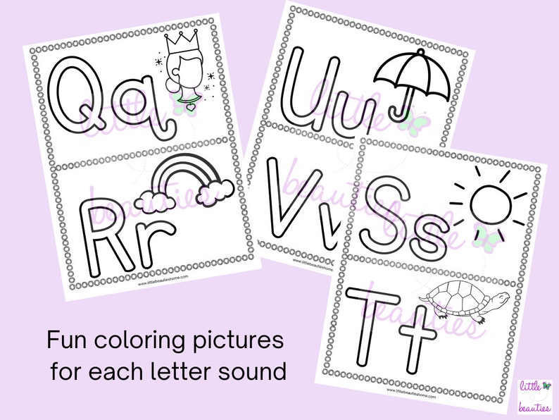 Alphabet Coloring Pages, Printable ABC Pages, Alphabet Sounds Coloring ...