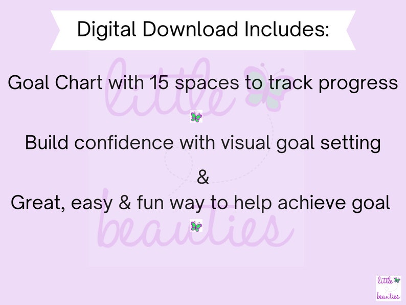 Goal Chart for Kids, Reward Chart for Kids, Printable Goal & Reward ...