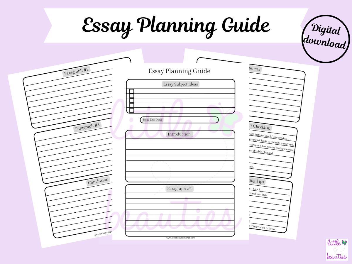 Printable Essay Planner, Essay Planning Guide, Essay Template, Essay ...