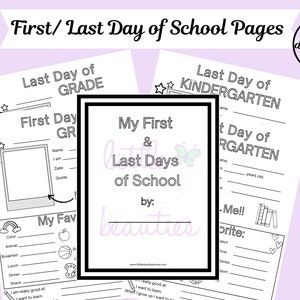 First and Last Day of School Printable, First Day of School Worksheet ...