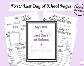First and Last Day of School Printable, First Day of School Interview ...