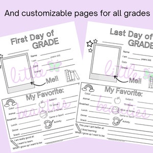 First and Last Day of School Printable, First Day of School Worksheet ...