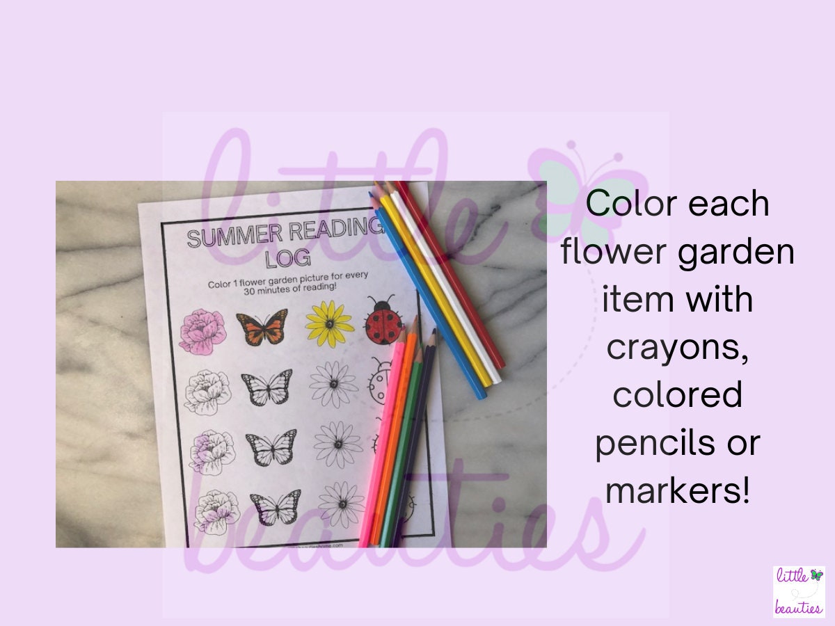 Summer Reading Log, Printable, Summer Reading Tracker, Coloring, Summer ...