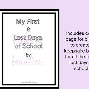 First and Last Day of School Printable, First Day of School Worksheet ...