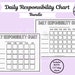 Daily Responsibility Chart for Kids, Printable Chore Chart, Daily ...