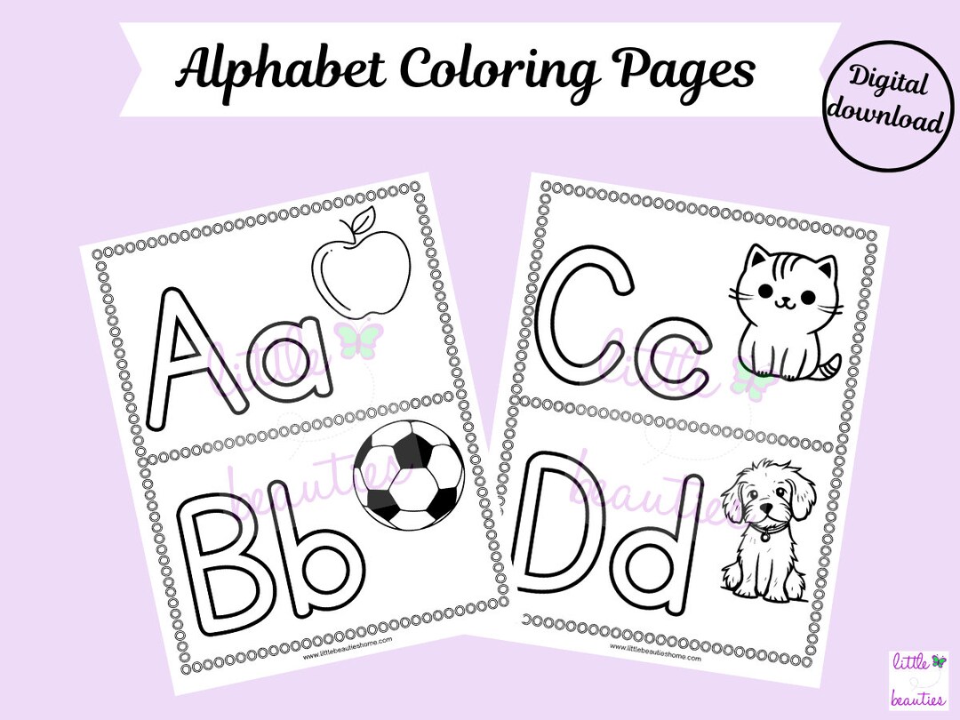 Alphabet Coloring Pages, Printable ABC Pages, Alphabet Sounds Coloring ...