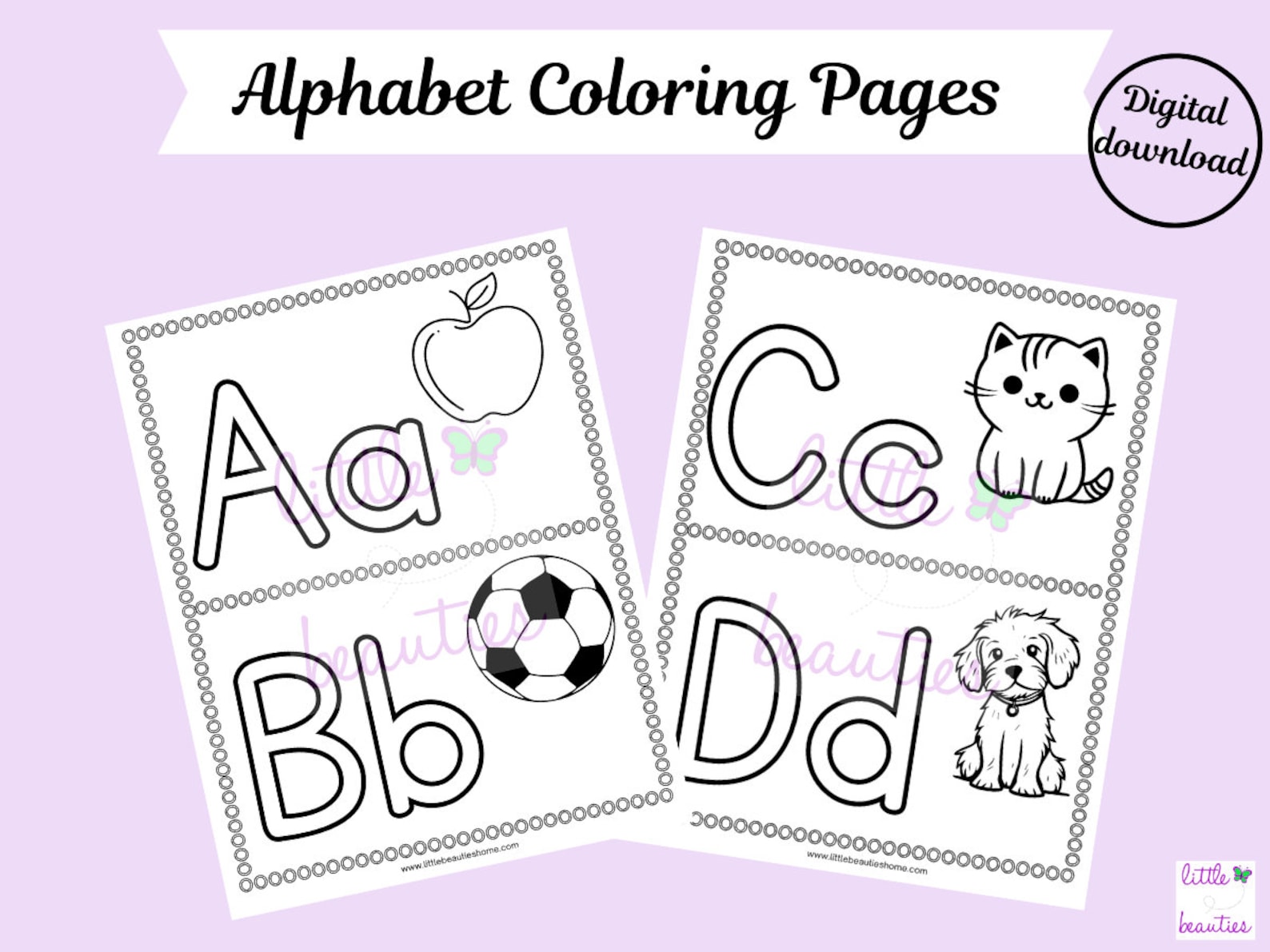 Alphabet Coloring Pages, Printable ABC Pages, Alphabet Sounds Coloring ...