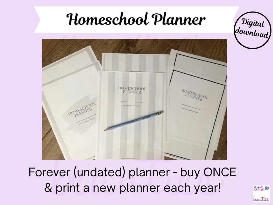 Homeschool Planner, Printable Homeschool Planner, Undated Planner ...