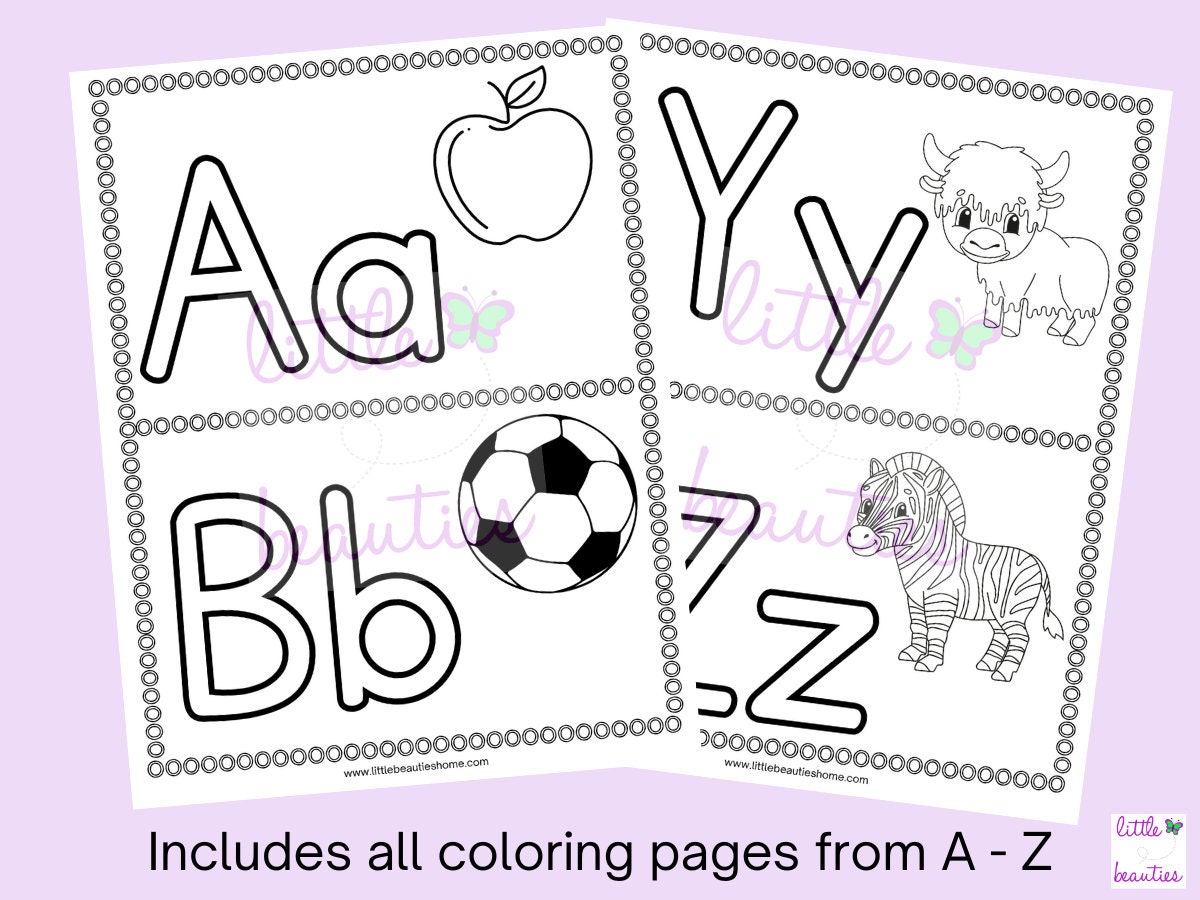 Alphabet Coloring Pages, Printable ABC Pages, Alphabet Sounds Coloring ...