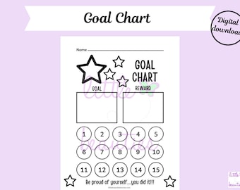 PRINTABLE, Challenge Tracker for Kids, Goal Tracker, Sticker Chart ...