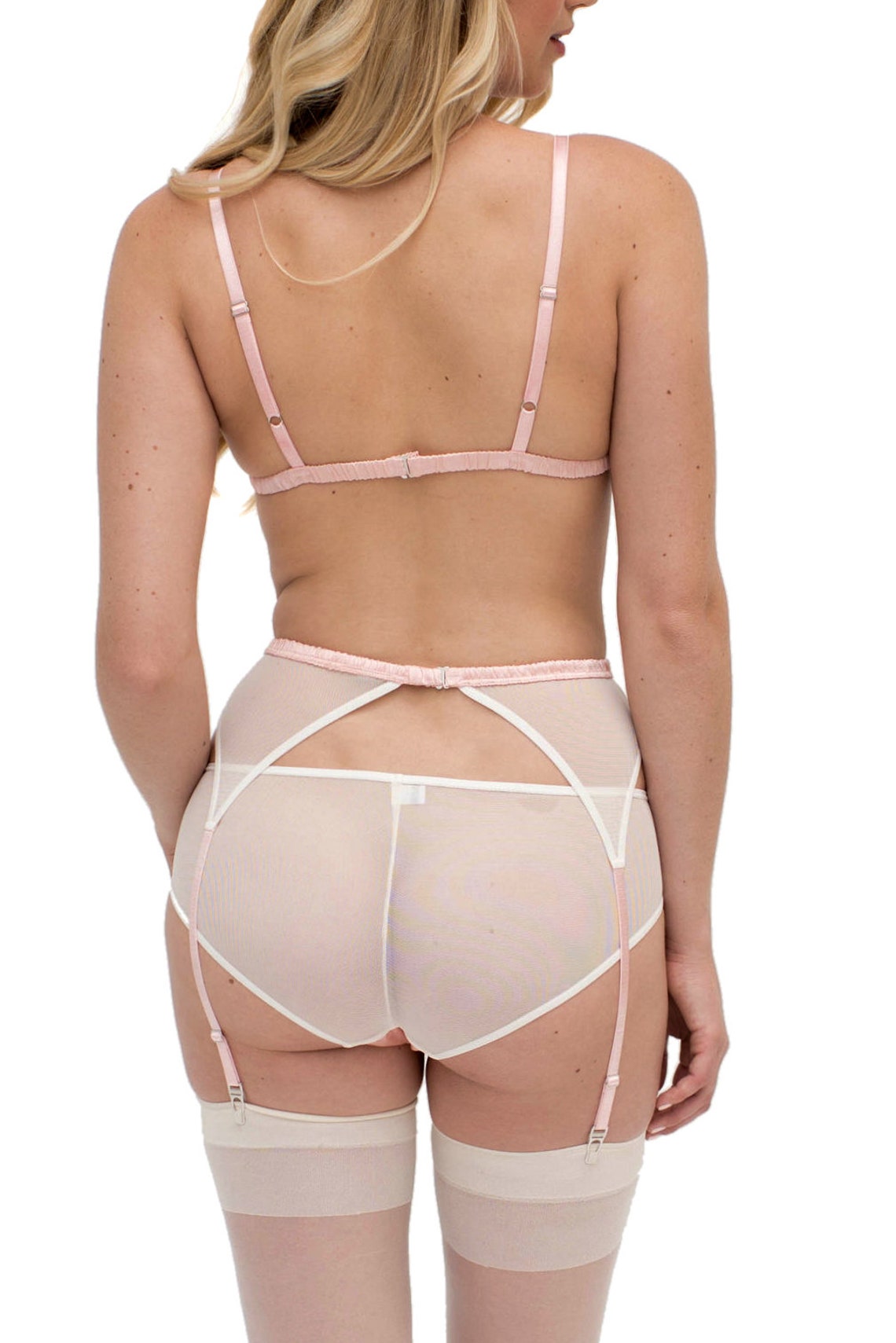 Louisa Pink Silk Bralette 100 Silk Satin Triangle Bra Bras Etsy