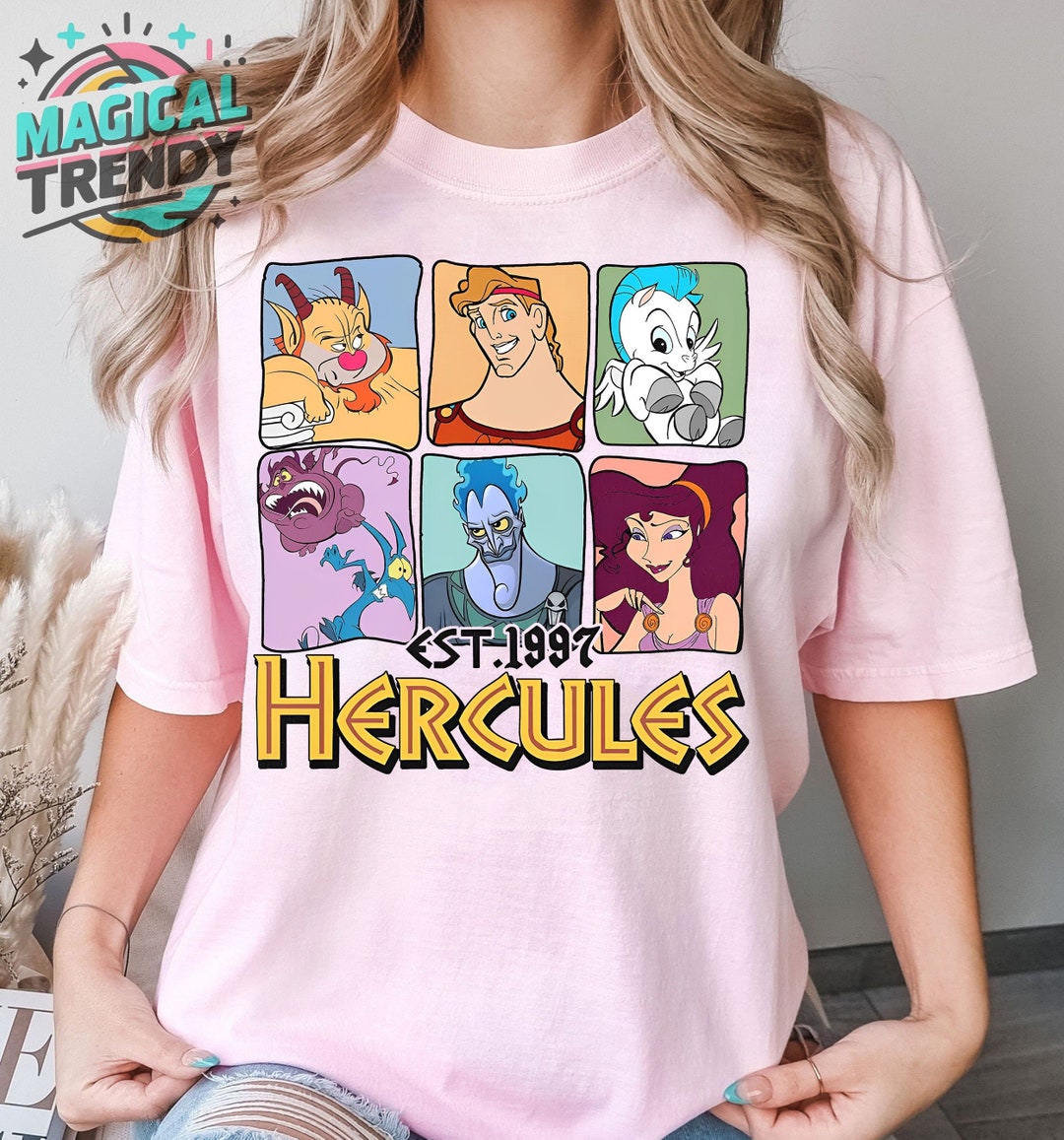 Retro Disney Hercules Characters Group Shirt, Cute Megara, Hades ...