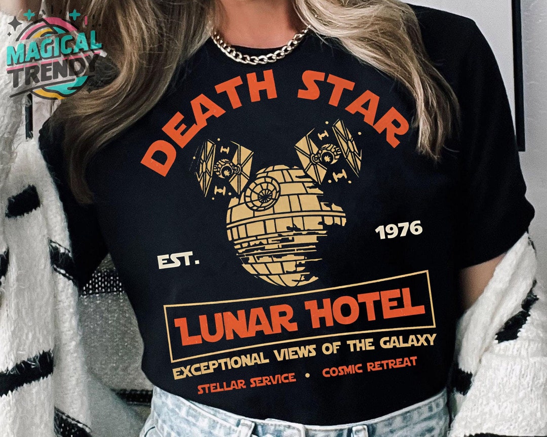 Vintage Death Star Lunar Hotel 1976 Shirt, Disney Star Wars Tshirt ...