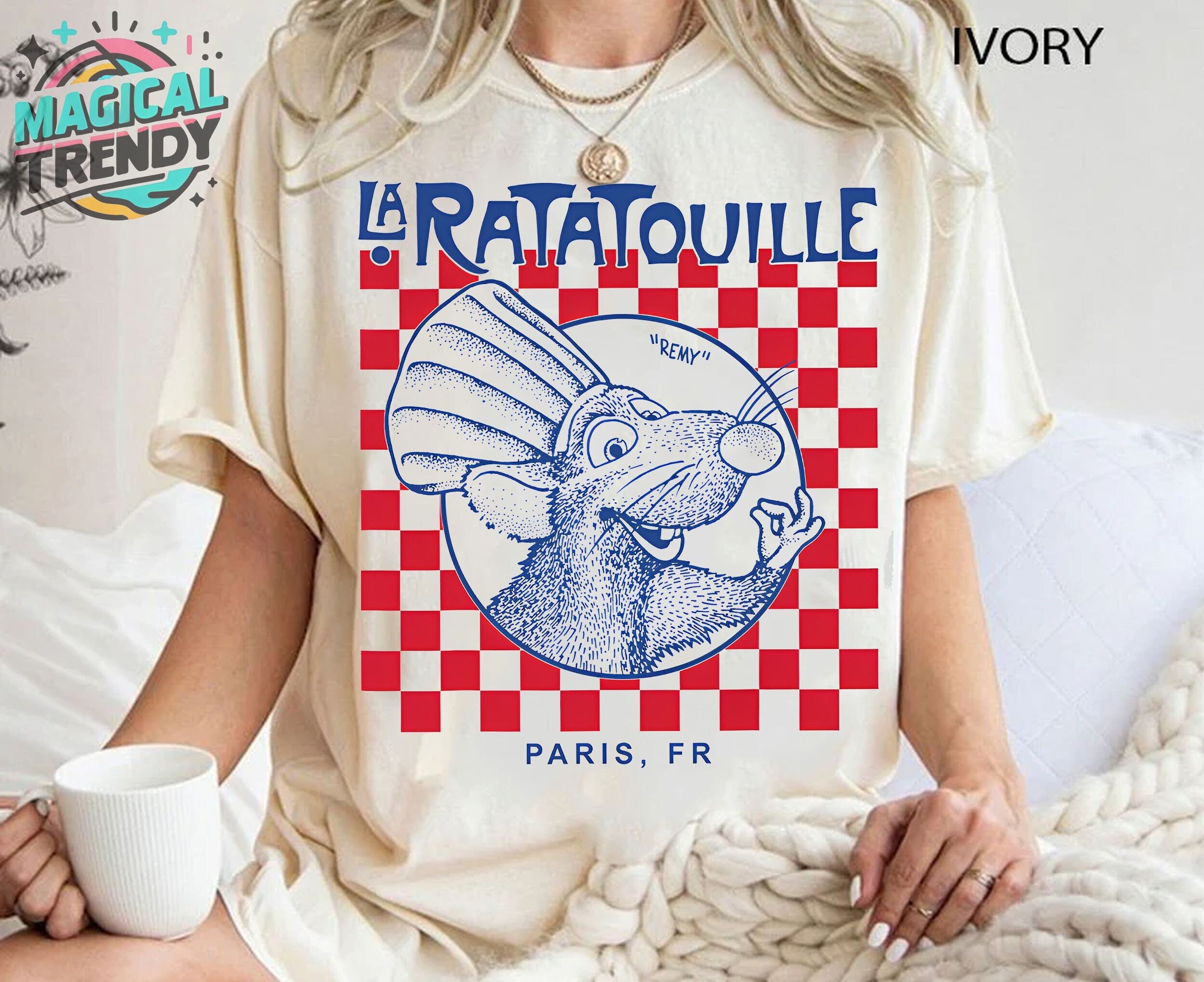 Retro Disney Pixar Ratatouille Remy Paris Anyone Can Cook Shirt, Funny ...