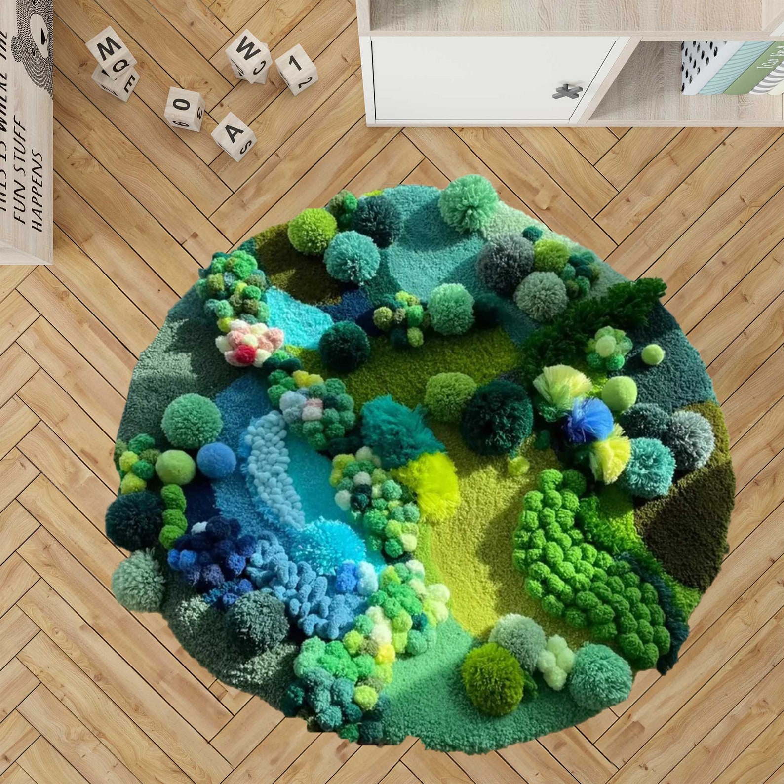 Green Moss Rug, Moss Look Soft Digital Print Carpet, Custom Rugs, Moss ...