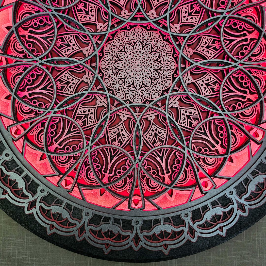 Multi-layer Wooden Wall LED Lamp Art Is, Ideal Gifts for Yourself and ...