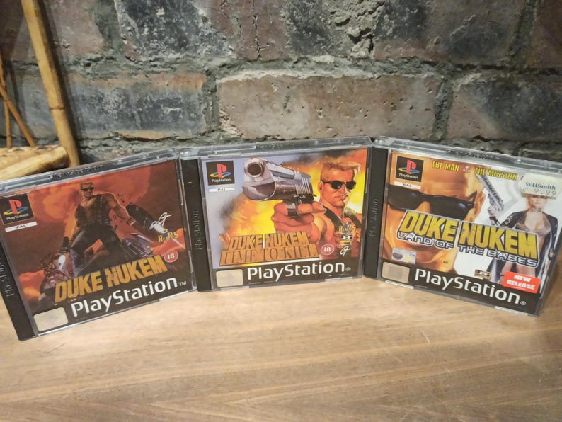 Duke Nukem PS1 Set of 3 Rare Black Label Games Complete in Box PAL ...