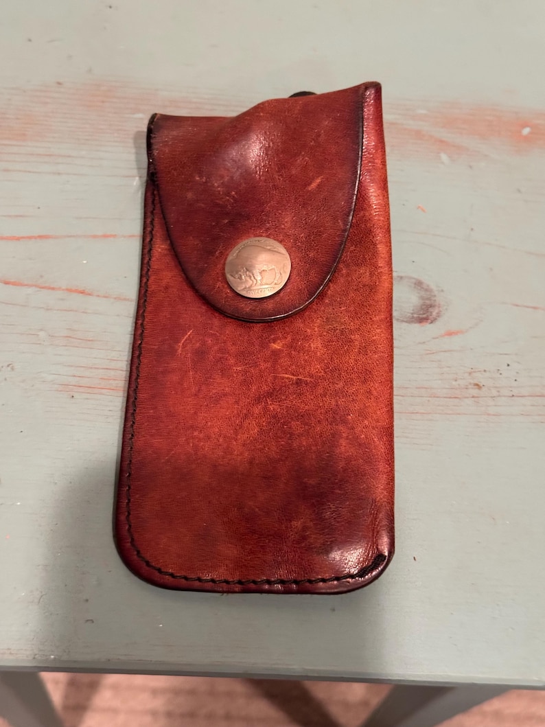 Vintage Leather Pouch With Buffalo Nickel Button - Etsy