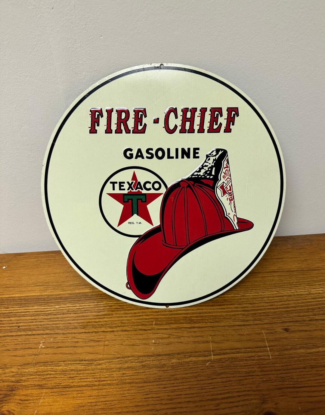 Metal Texaco Gasoline Fire Chief Sign - Etsy