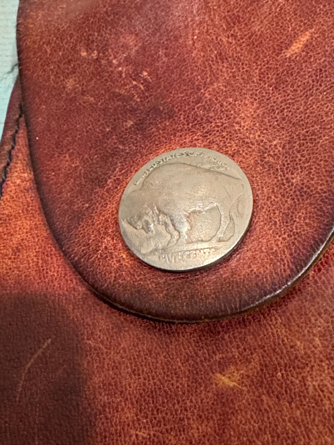 Vintage Leather Pouch With Buffalo Nickel Button - Etsy