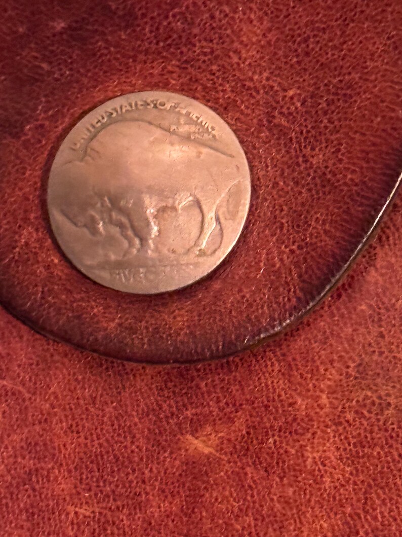 Vintage Leather Pouch With Buffalo Nickel Button - Etsy