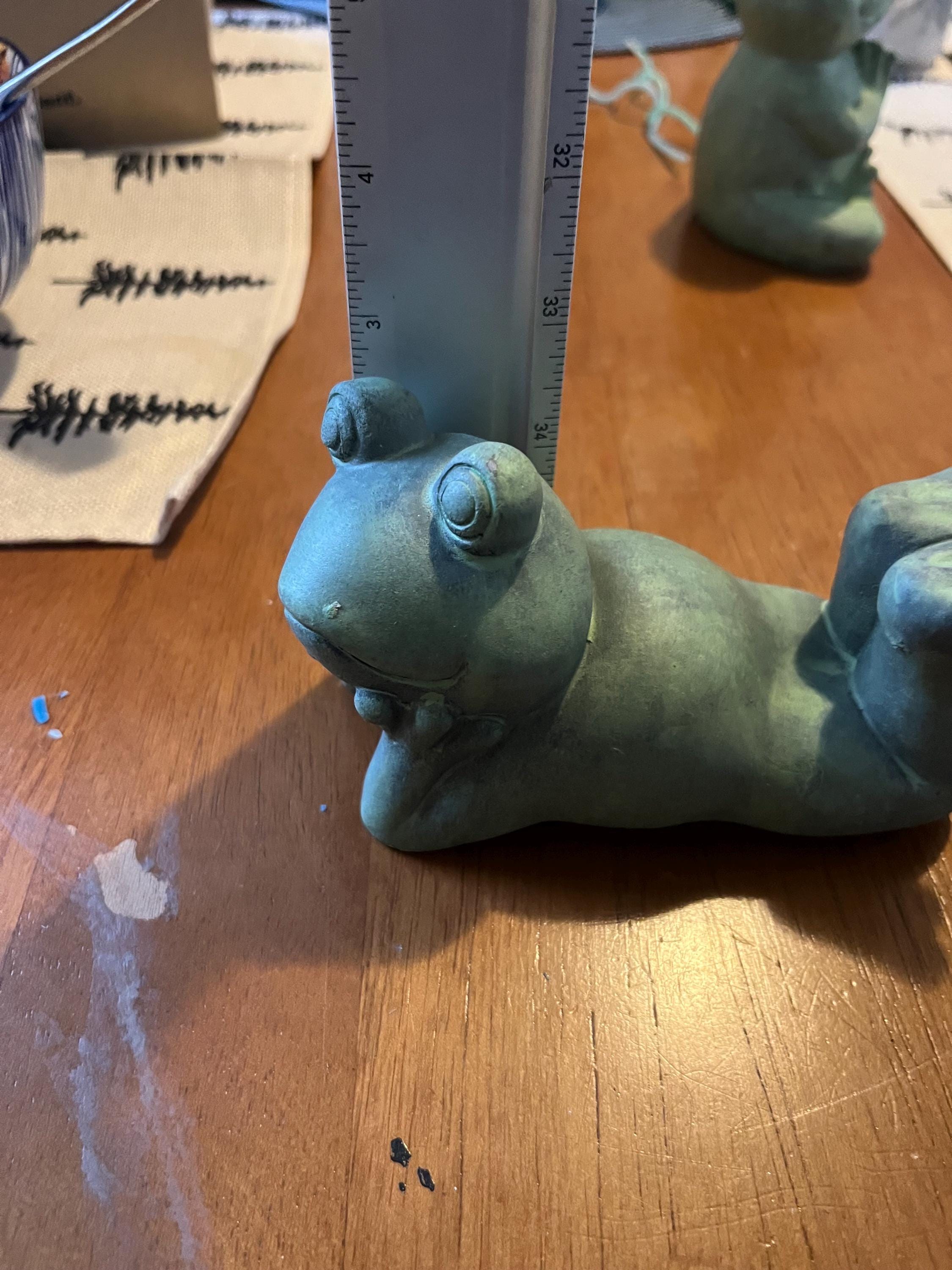 Pair of Vintage Ceramic Frog Figurines Lying Down and Yoga Yogi - Etsy