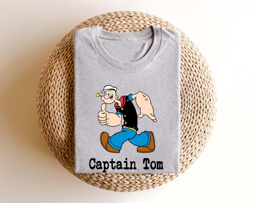 Popeye Shirt, Custom Popeye Gift, Retro Cartoon Tee, Strong Sailor T ...