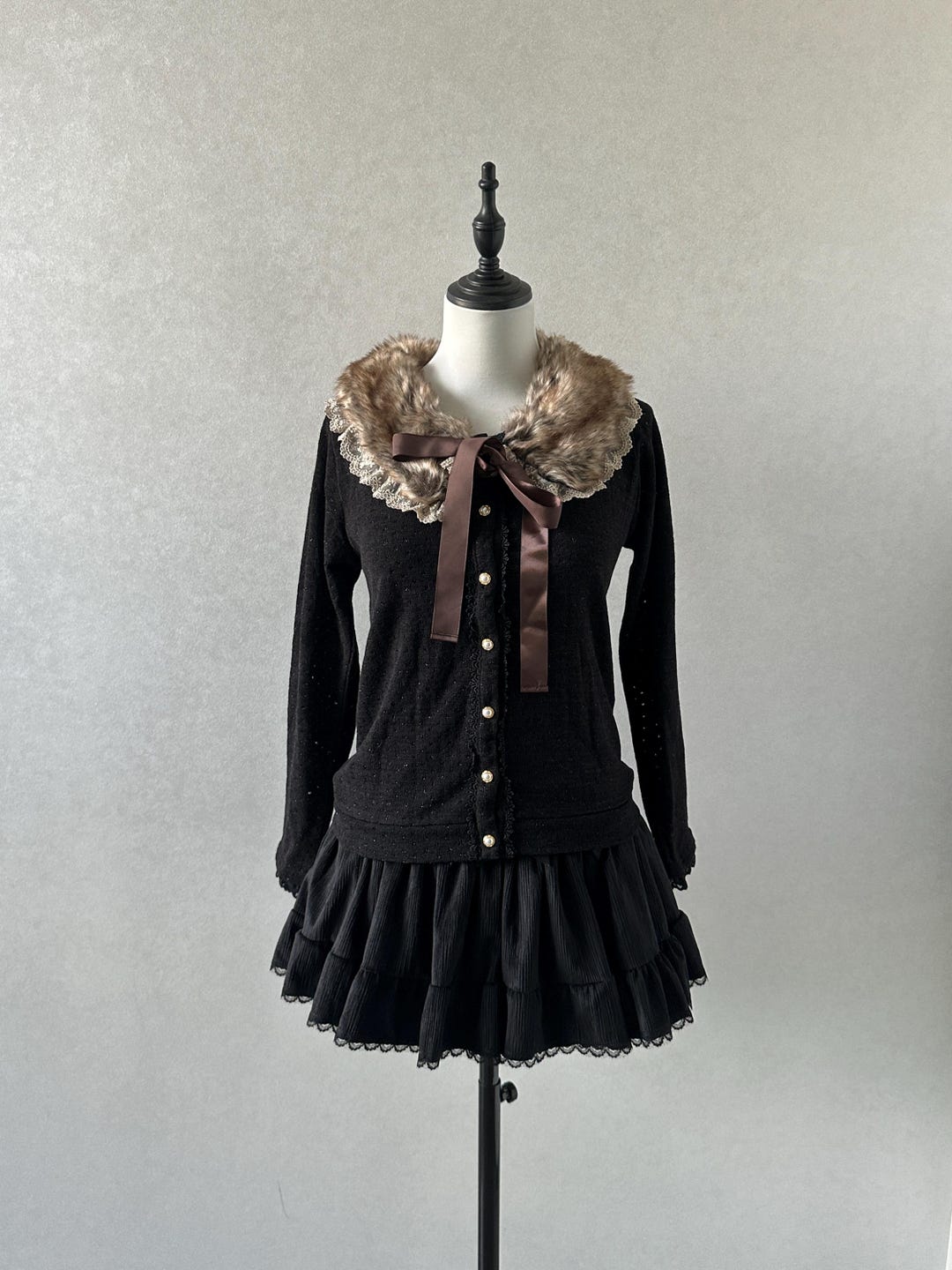 Japanese Brand Axes Femme Black Women's Sweater Preppy Vintage Size Xs ...