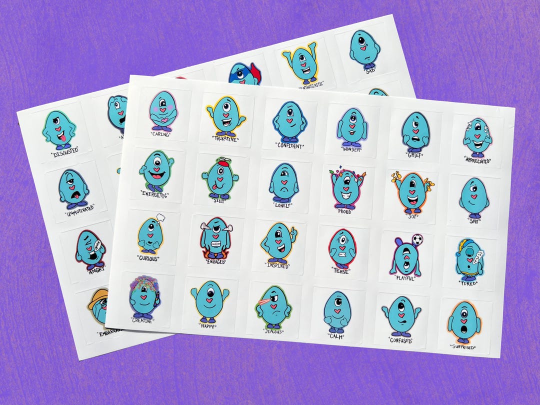 Emotion Tracking Stickers - Etsy