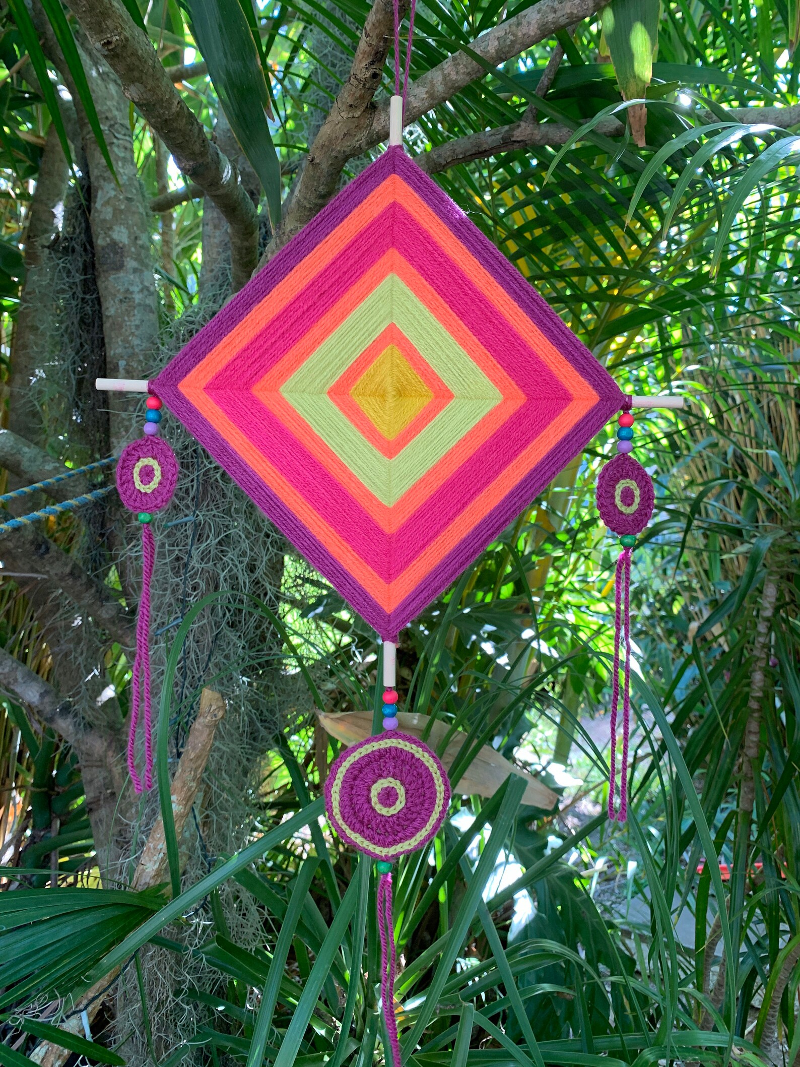CUSTOM Be Brave Crochet Wall Hanging - Ojos De Dios, Selective Mutism ...