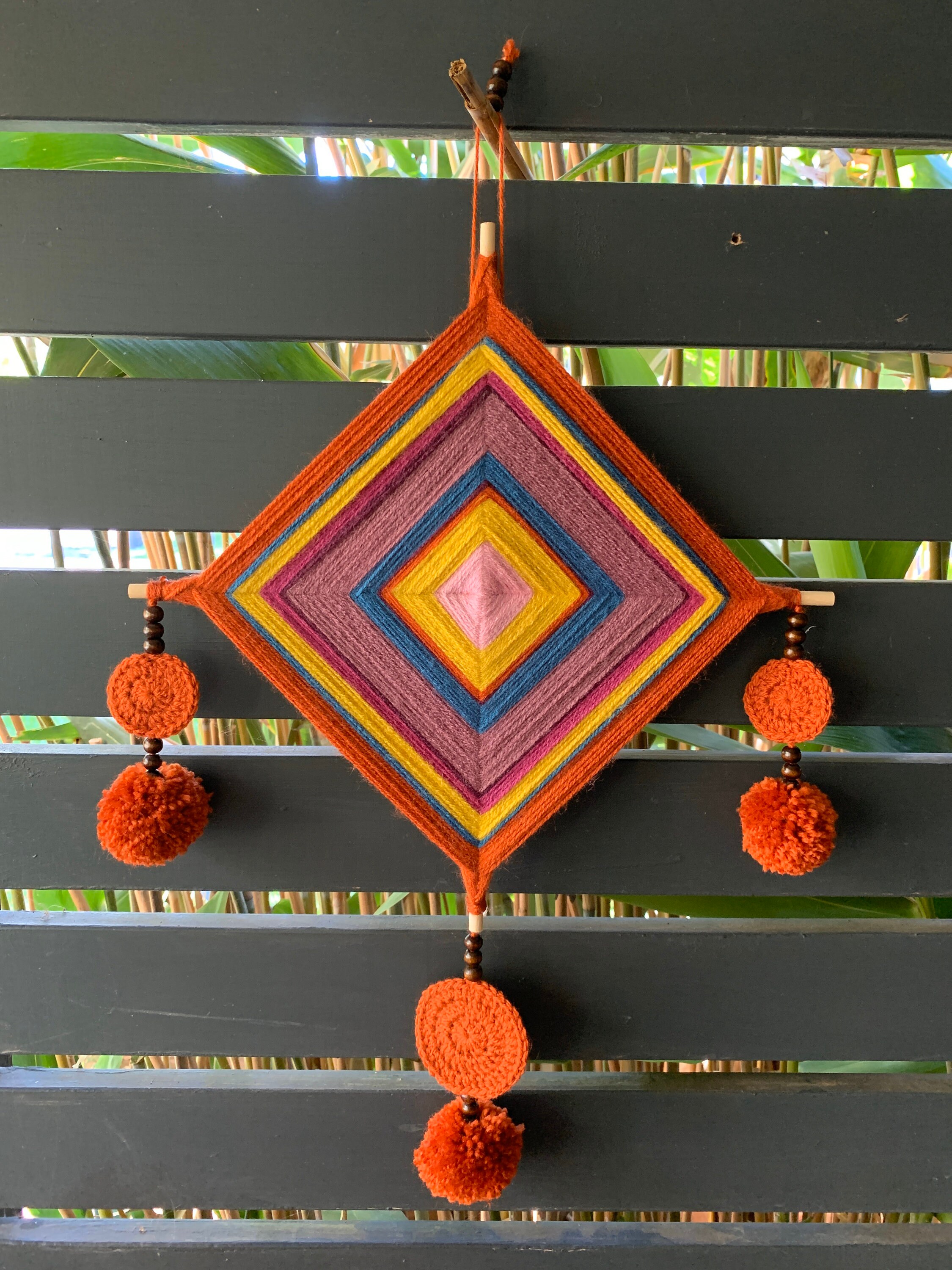 CUSTOM Be Brave Crochet Wall Hanging - Ojos De Dios, Selective Mutism ...