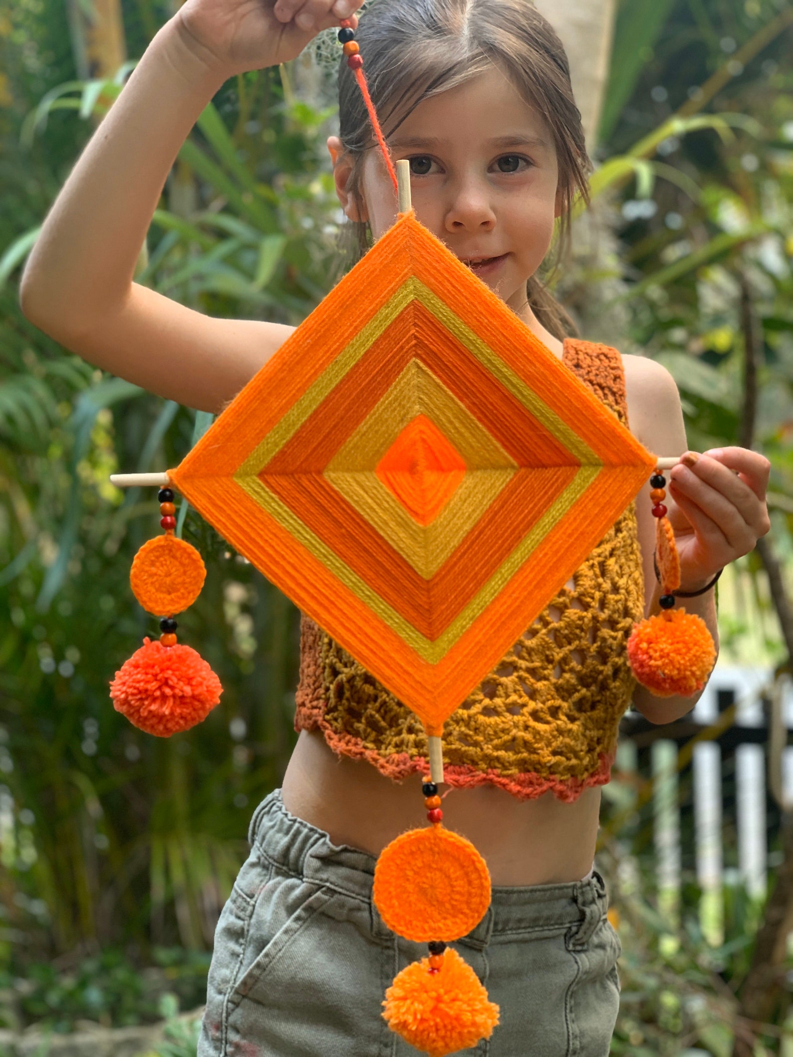 CUSTOM Be Brave Crochet Wall Hanging - Ojos De Dios, Selective Mutism ...