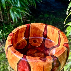 Bowl Handmade From Plum Wood and Crimson Resin - Etsy