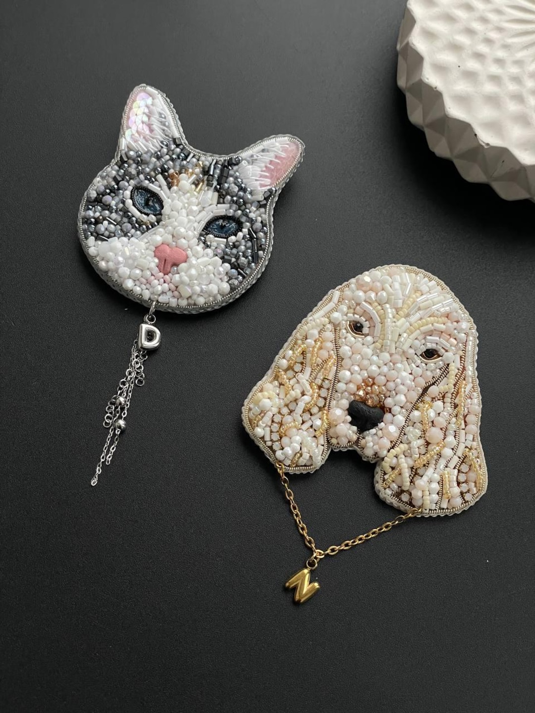 Custom Pet Portrait Brooch, Personalized Dog Cat Gift for Valentine’s ...