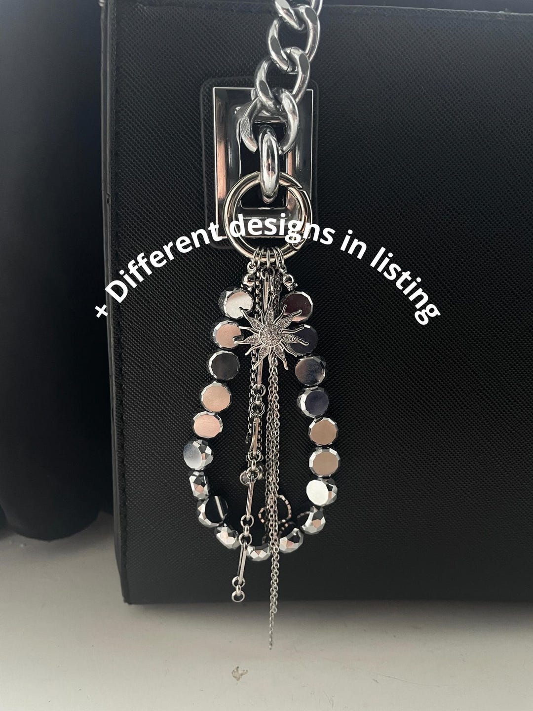 Bag Keychain, Crystal Bag Charm, Silver Bag Chain, Cute Keyring, Jeans ...