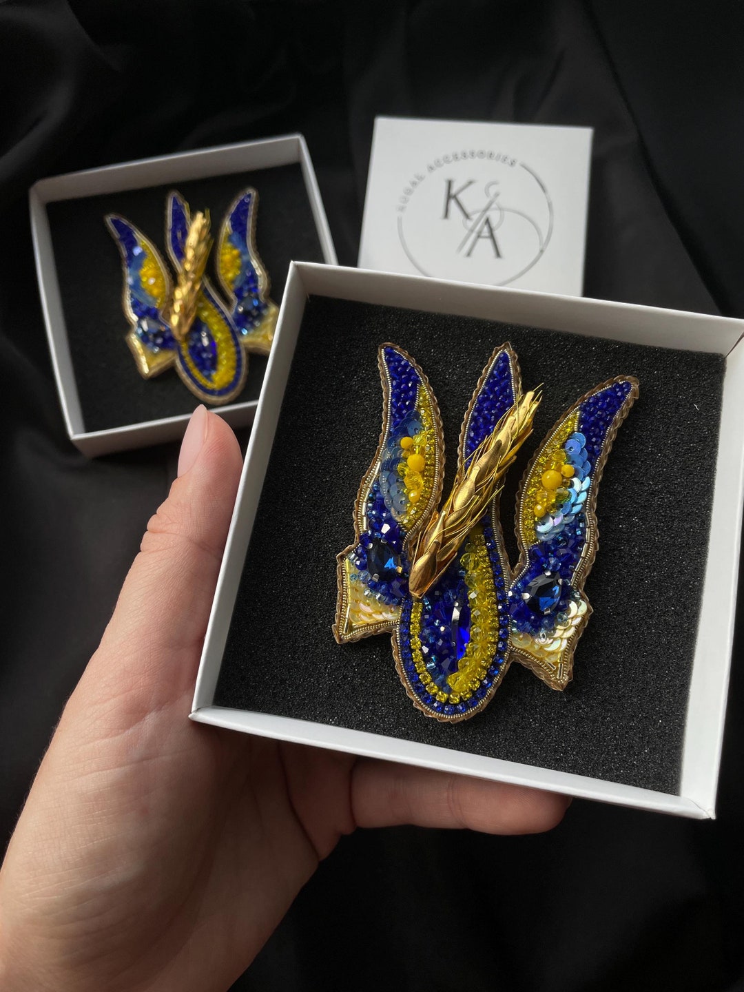 Ukraine Symbols, Trident of Ukraine, Gift From Ukraine, Handmade Brooch ...