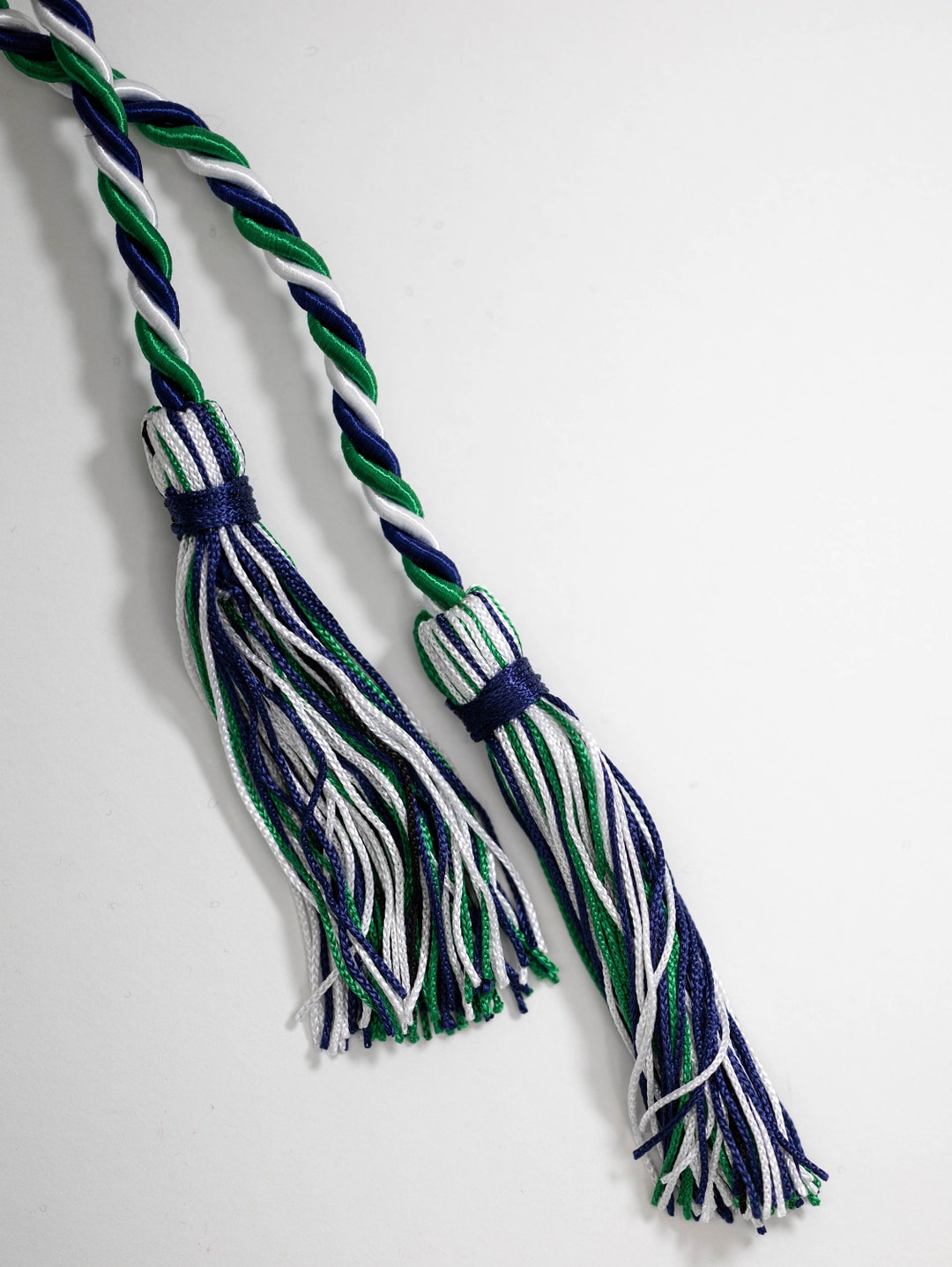 Green, Royal Blue, White Graduation Cord, Honor Cord, Twisted Cord ...