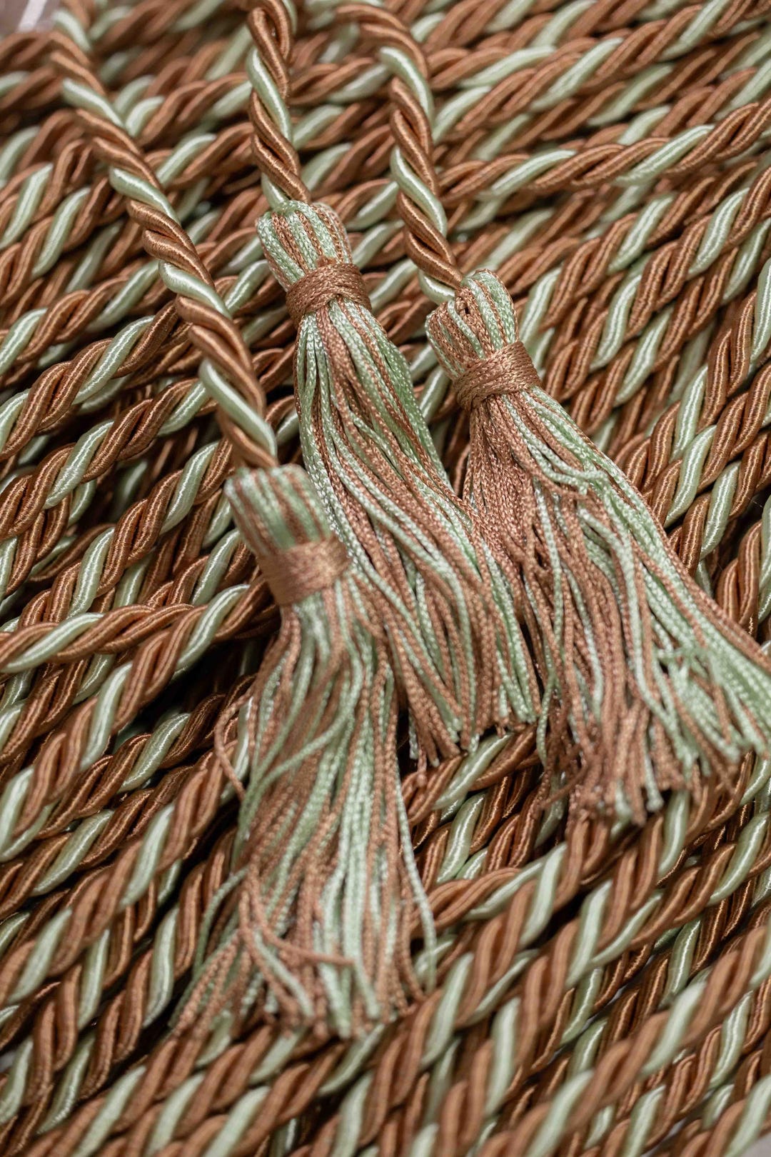 Beige Drab, Beige Drab, Mint Green Graduation Cord, Honor Cord, Twisted ...