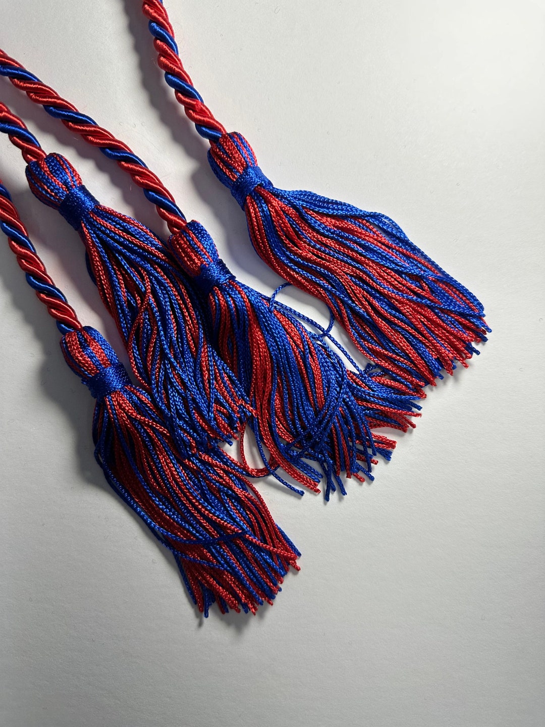 Red, Red, Royal Blue Graduation Cord, Honor Cord, Twisted Cord, Silk ...