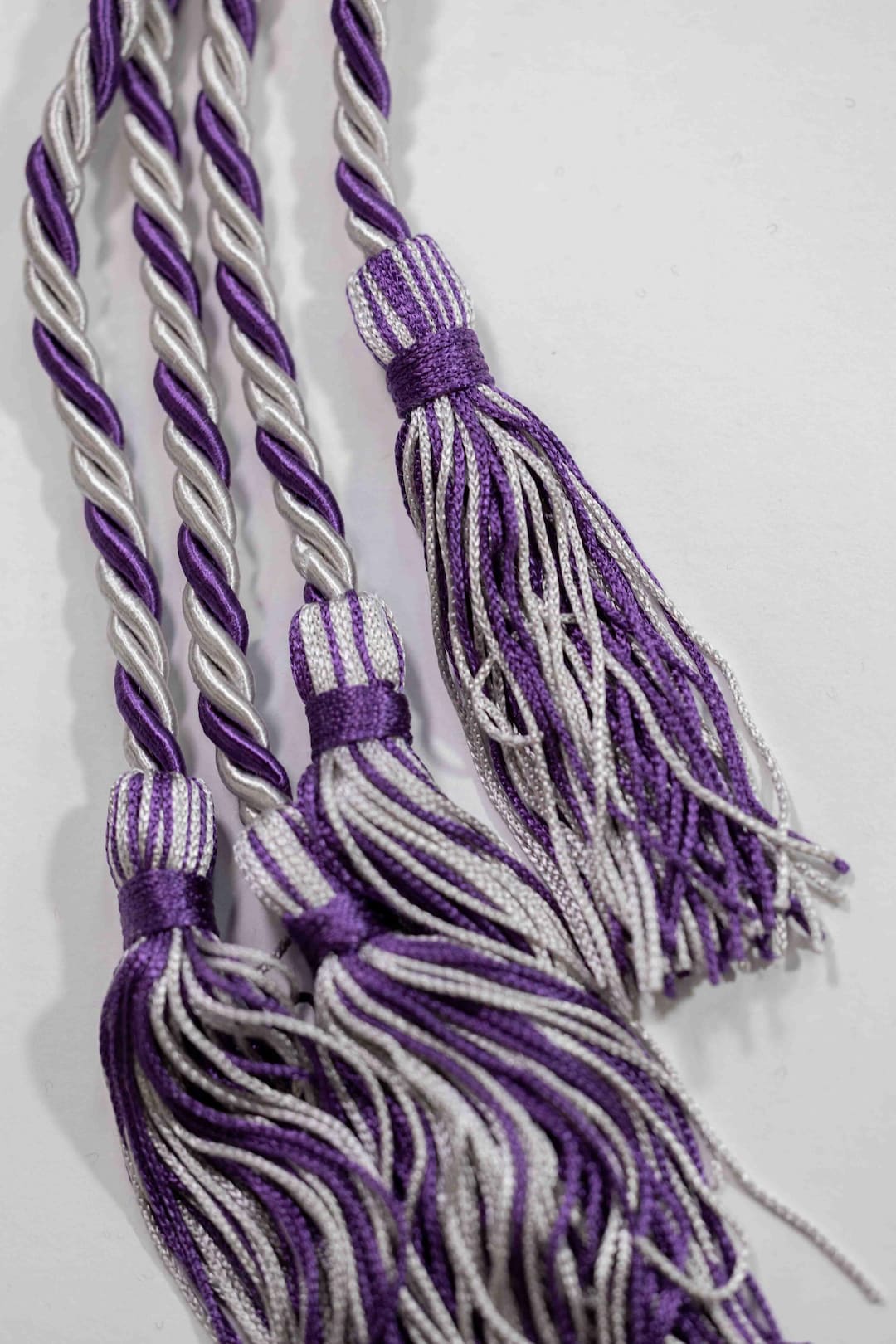 Purple, Silver, Silver Graduation Cord, Honor Cord, Twisted Cord, Silk ...