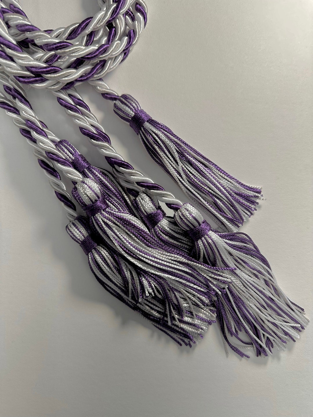 Purple, Silver White Graduation Cords Whole Sale Available Twisted Cord ...