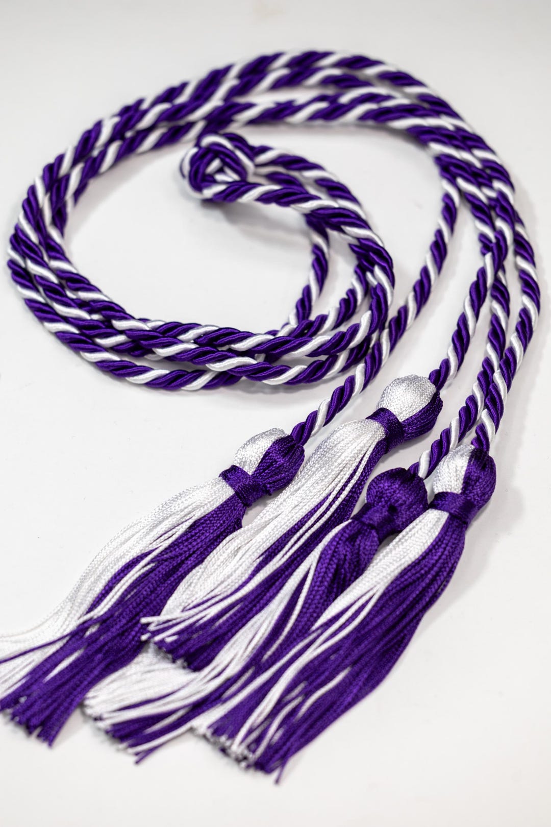 Purple White (SET 2x Cords) Graduation Cords Honor Cords Ideal for ...