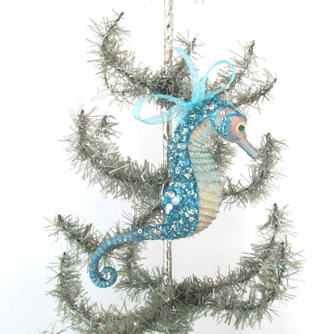 Seahorse Ornament, Seahorse Christmas Ornament, Seahorse Christmas ...