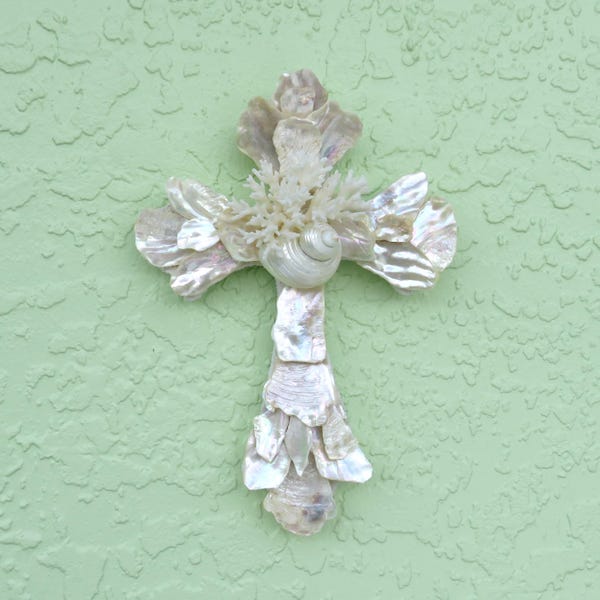 Seashell Cross - Etsy