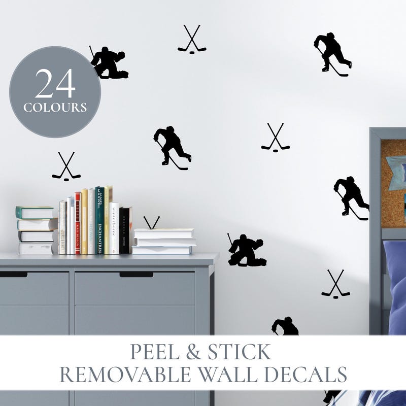Hockey Wall Decal - Etsy