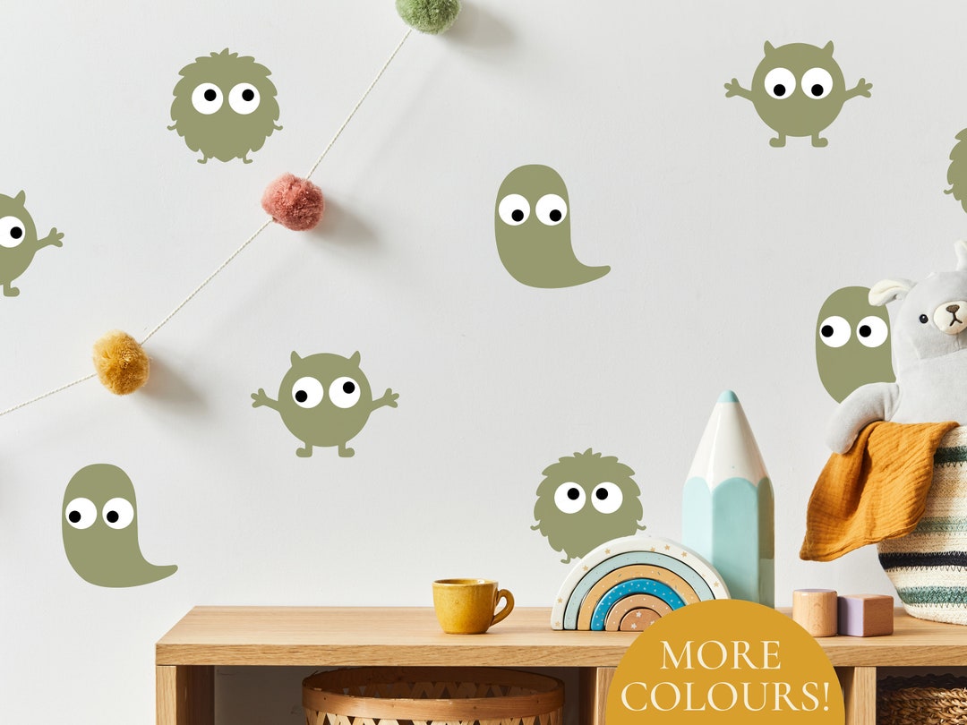 Monster Wall Decal Alien Kids Room Wall Art Monster Nursery Decor Boy ...