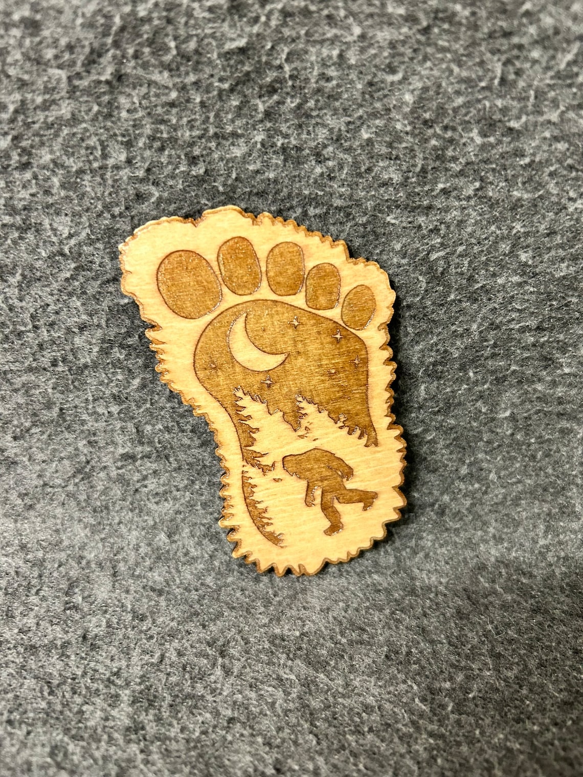 Bigfoot/sasquatch Wooden Magnets- Laser Engraved - Etsy